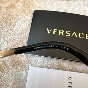 Versace | Accessories | Gold Mirror Versace Medusa 6mm Crystal Shield Sunglasses | Poshmark
